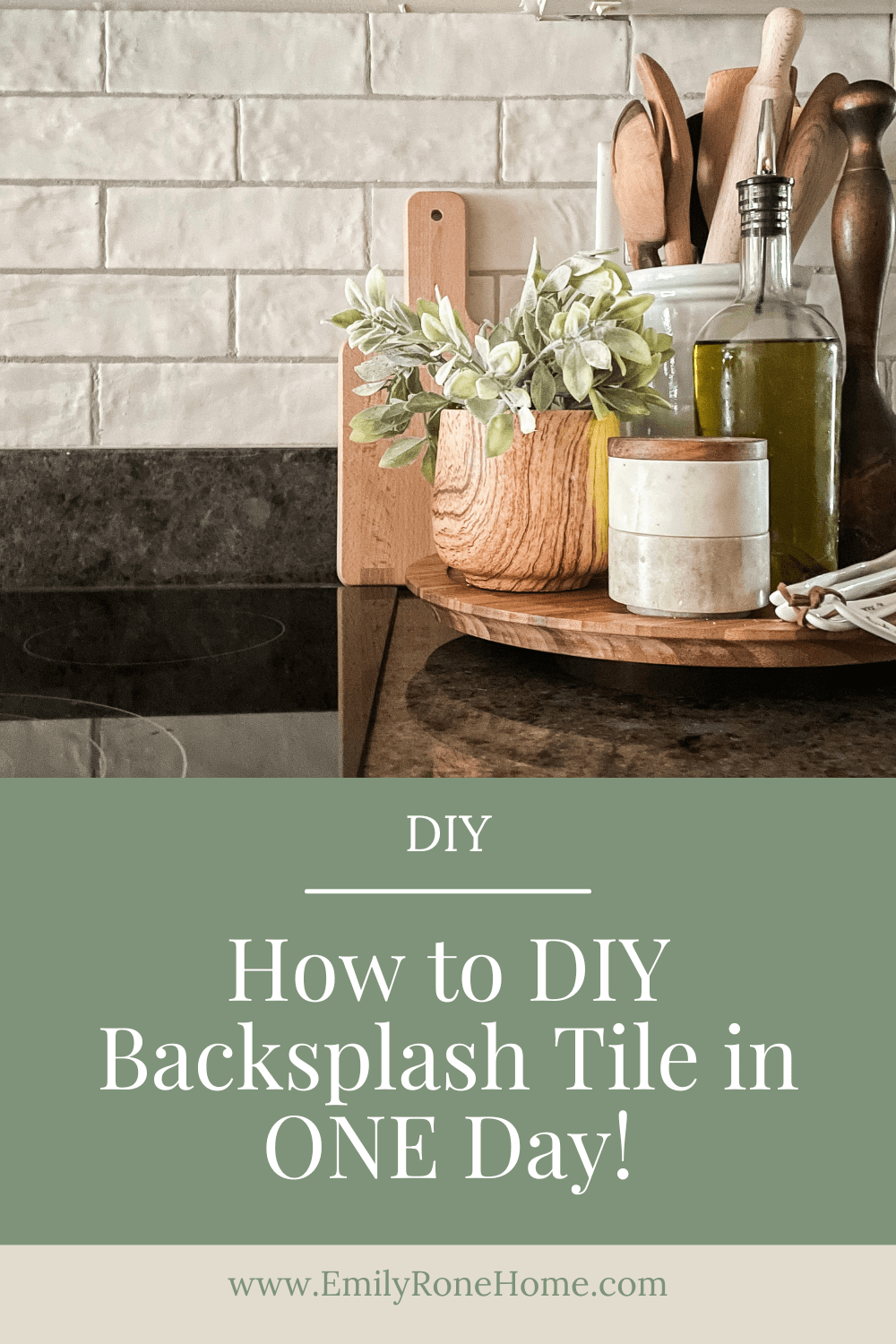 How to: DIY Backsplash Tile in ONE Day • Emily Rone Home